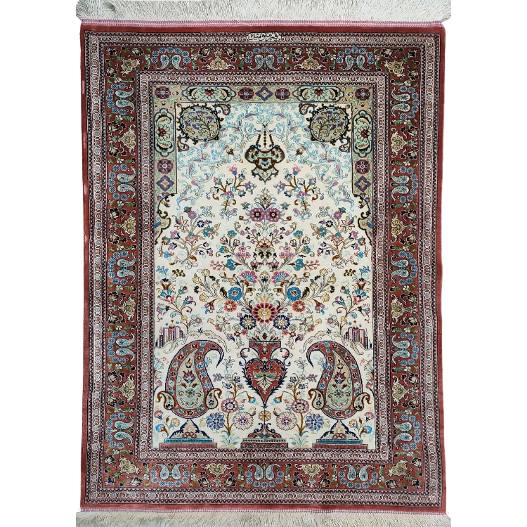 Handmade Persian Qom Silk – Masterpiece – Bradran Persian Carpet