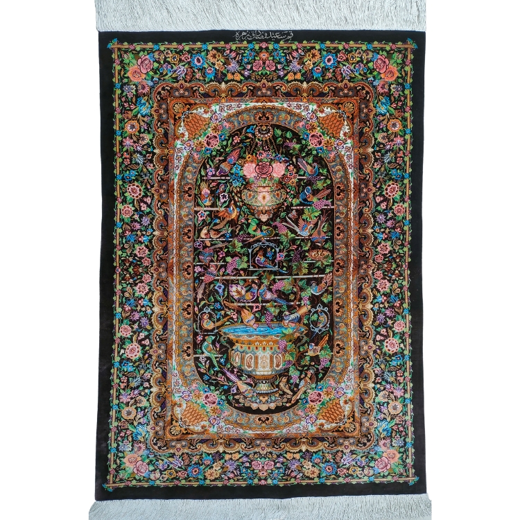 Handmade Persian Qom Silk – Masterpiece – Bradran Persian Carpet