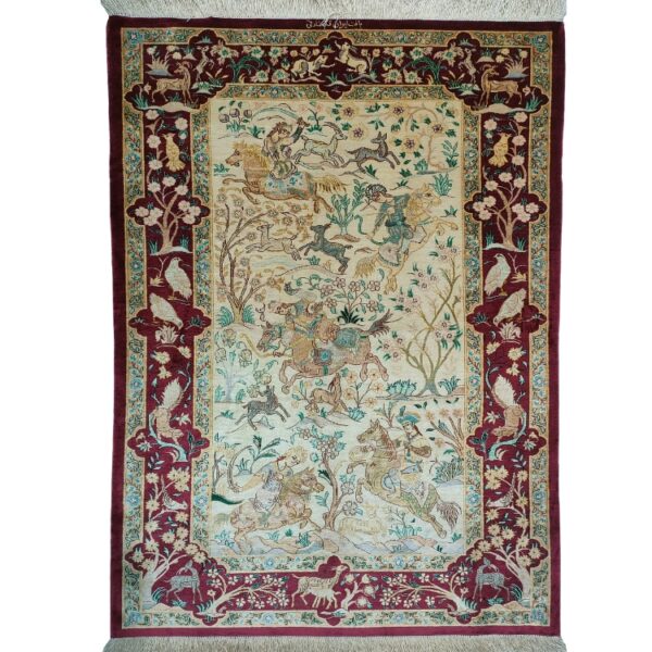 Handmade Persian Qom Silk l Size: 80×117 l Masterpiece – Bradran ...